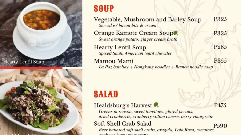 Mamou menu Prices in Philippines 2025